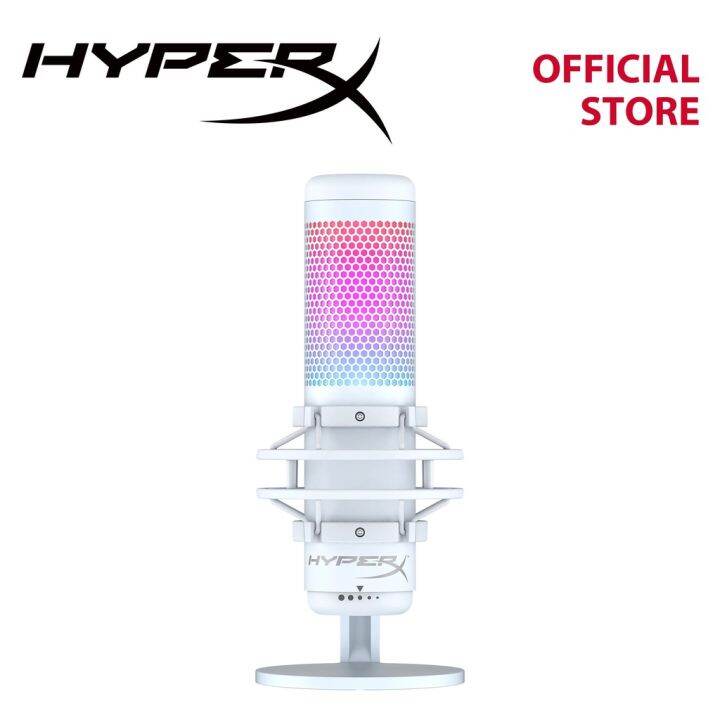 ⇔ HyperX QuadCast S (White) USB Condenser Microphone รองรับ PC PS4 and ...