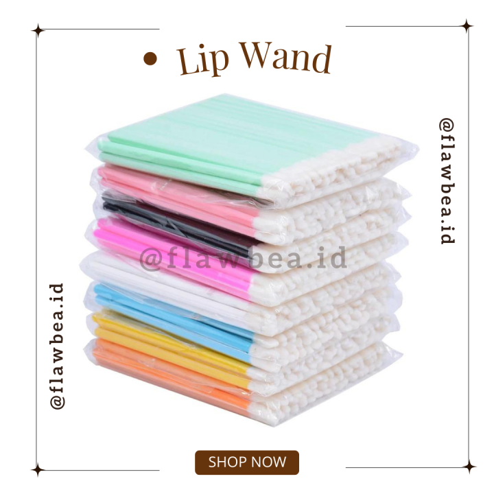 FLAWBEA.ID 50pcs Disposable Lip Wand Brush Applicator Lip Gloss Tint ... FLAWBEA.ID 50pcs Disposable Lip Wand Brush Applicator Lip Gloss Tint ...