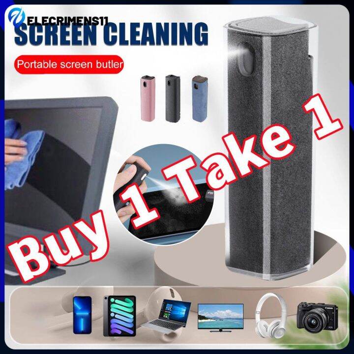 【Buy 1 Take 1】2 In 1 Mobile Phone Spray Screen Cleaner Spray and wipe ...