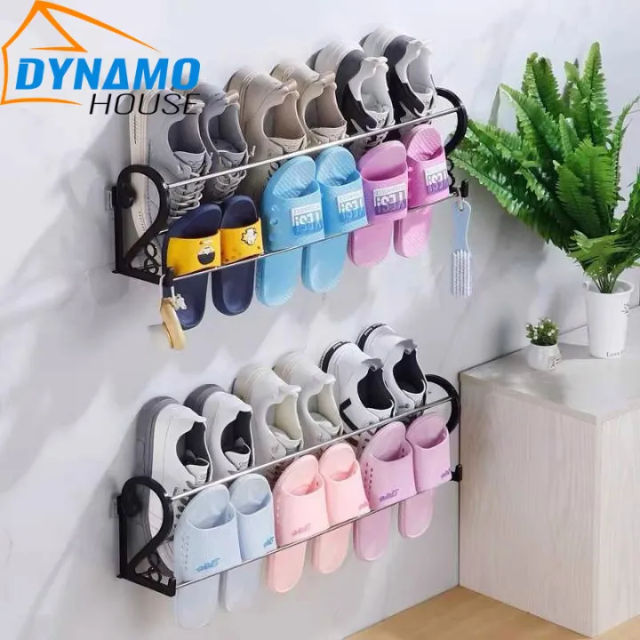 Wall Mounted Shoe Rack Slipper Organizer Slipper Rack Organizer ...