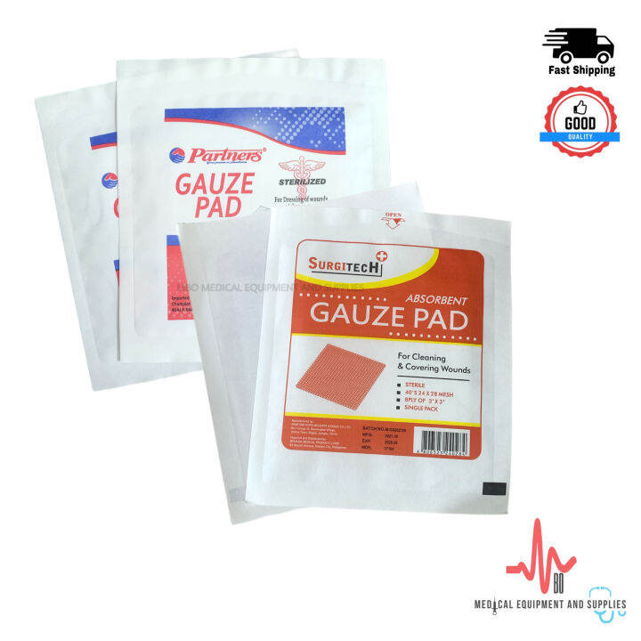 Sterile Gauze Pad 2x2, 3x3, 4x4 (Partners/Surgitech) - Per Piece ...