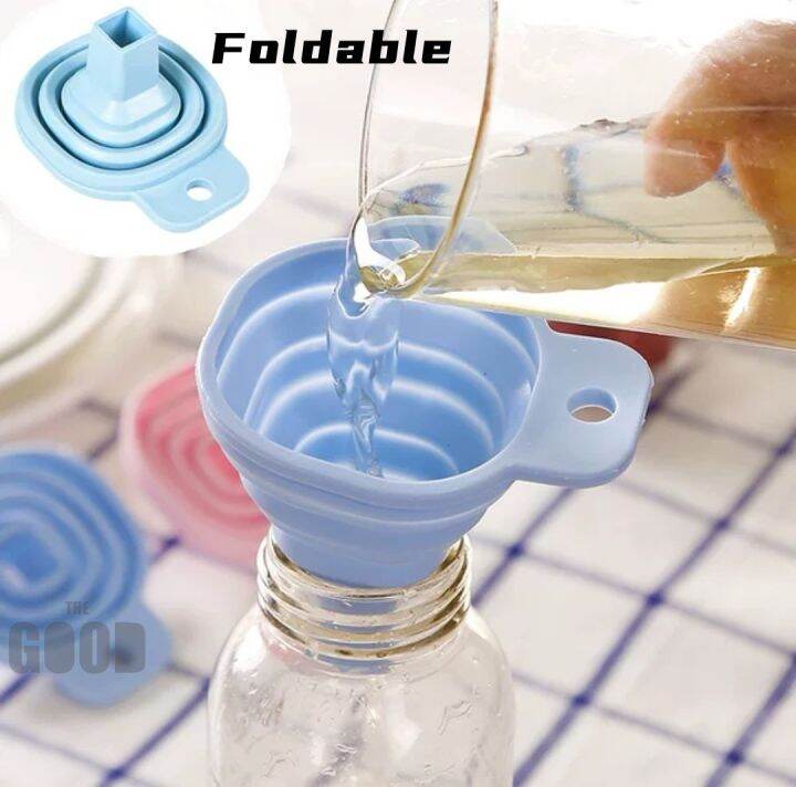 Mini Silicone Collapsible Funnel Foldable Funnel Portable Folding Funnels Be Hung Household ...
