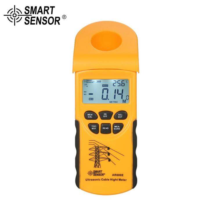 SMART SENSOR Professional Digital LCD Ultrasonic Cable Height Meter ...