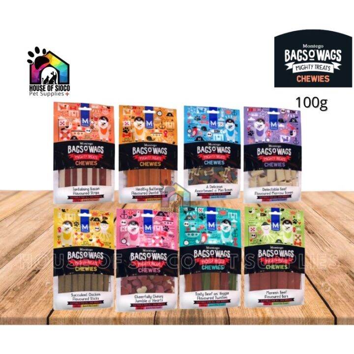 HOT WJFWN Montego Bags O’ Wags Mighty Dog Treats Chewies 120g | Lazada PH