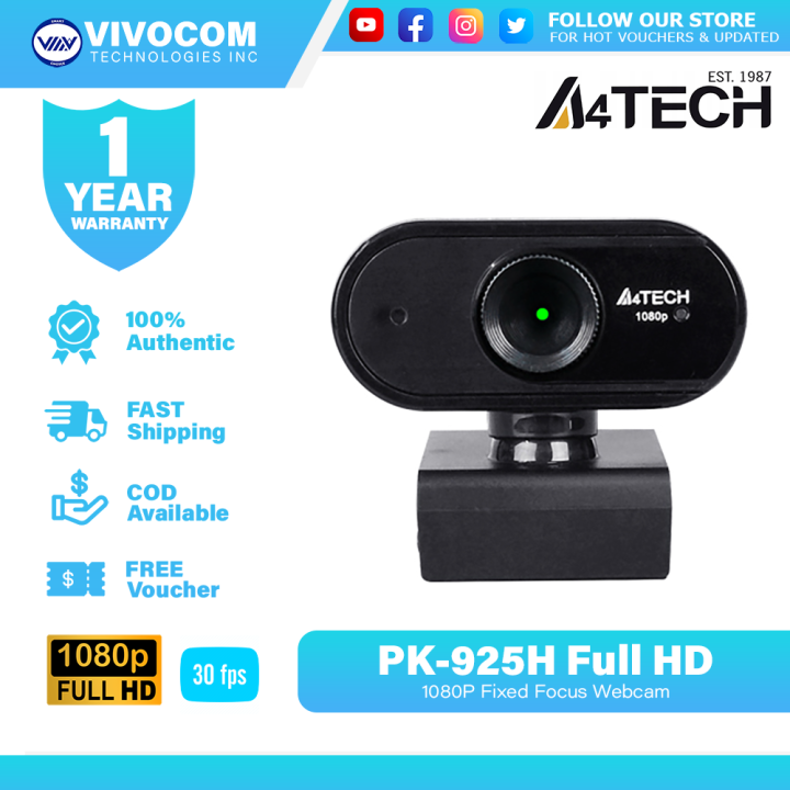 A4Tech PK-925H Full HD 1080P Fixed Focus Webcam | Lazada PH