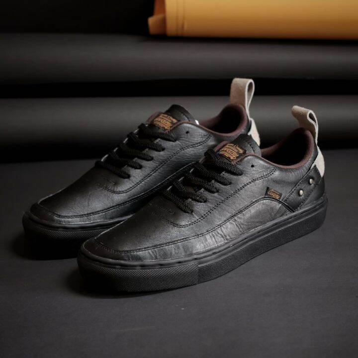 Sepatu Kets Pria Kulit Asli Cevany Cyre Hitam Original Sepatu Sneakers ...