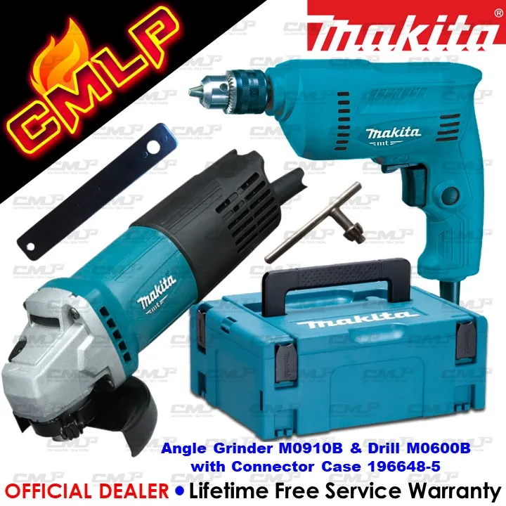 Makita Angle Grinder M0910B & Makita Drill M0600B with Makita Type 2 ...