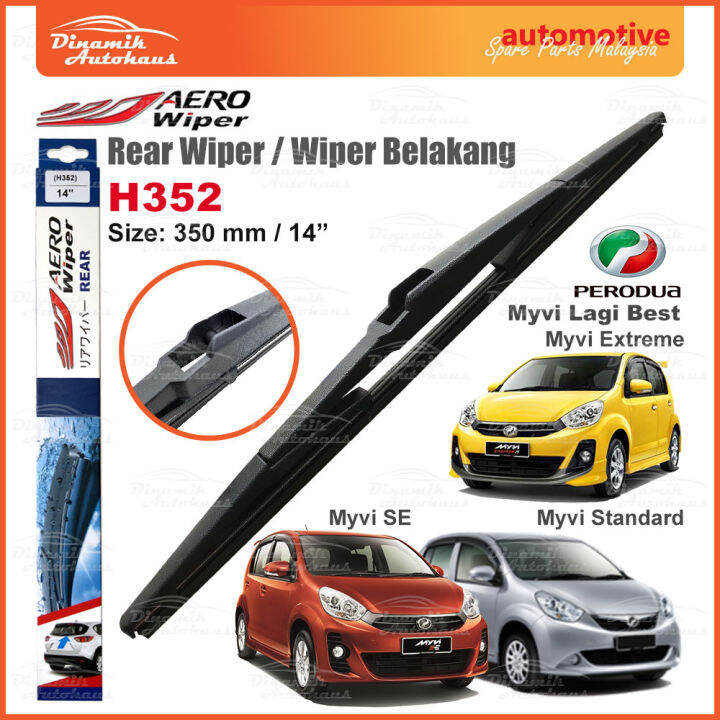 Perodua Myvi Lagi Best Car Windscreen Rear Wiper Blade (Wiper Cermin Belakang Kereta) 14 Inch ...