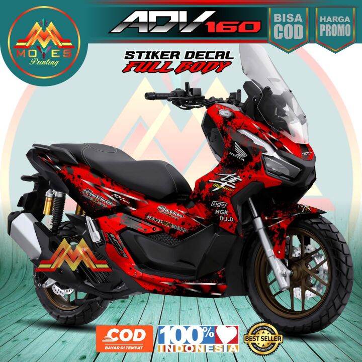 Bisa COD. Decal Stiker Motor Honda ADV 160 Desain Hayabusa Full Body ...