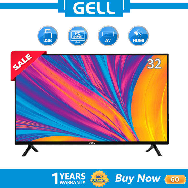 Gell 32 inch slim led tv 32 inches flat screen promo ultra-slim television on sale | Lazada PH