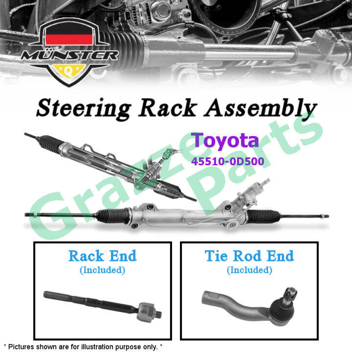 100% NEW Münster Steering Rack Assy Assembly 45510-0D500 for Toyota ...