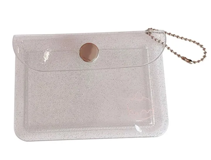 Transparent Waterproof PVC Business Card Holder Mini Wallet Girls Coin ...