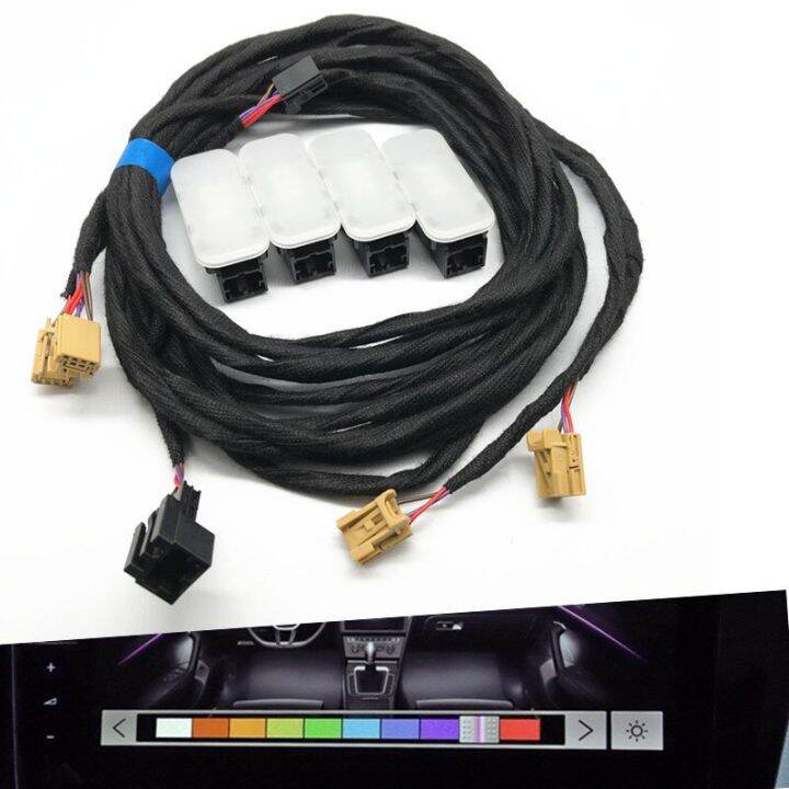 Car Interior Multicolor Led Footwell Light Multiple Colors Lamp Cable ...