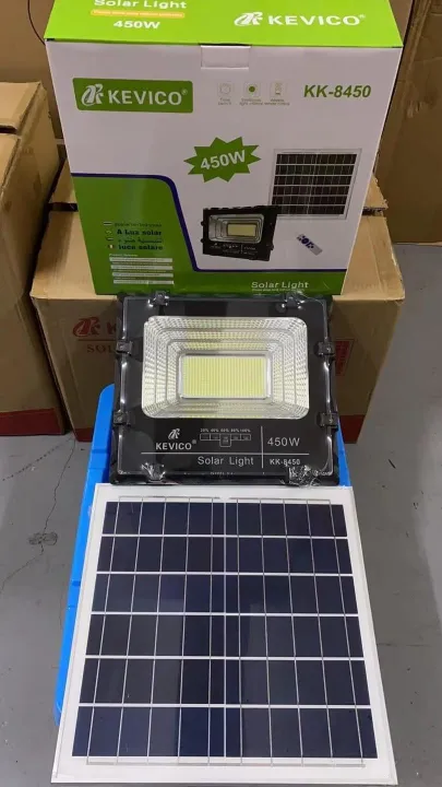 KEVICO Solar LED Light with Solar Panel Complete Set Rechargeable Light ...