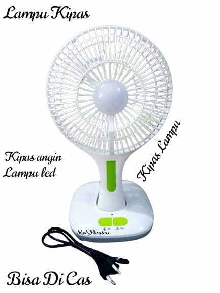 Kipas Angin Emergency Portable Kipas 6 inch + Lampu Emergency LED 12 ...