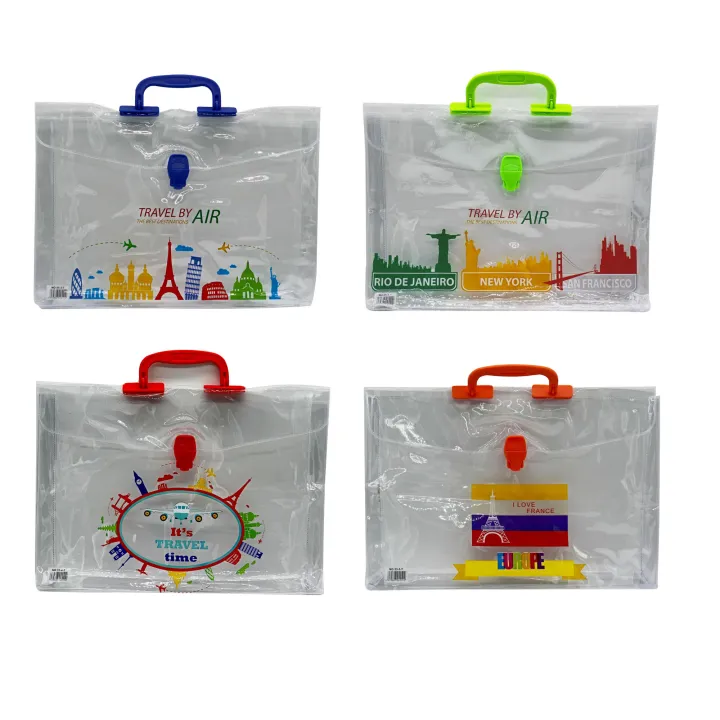 Sanelnet 6 pc Bag Envelope transparent pushlock expanded / plastic ...