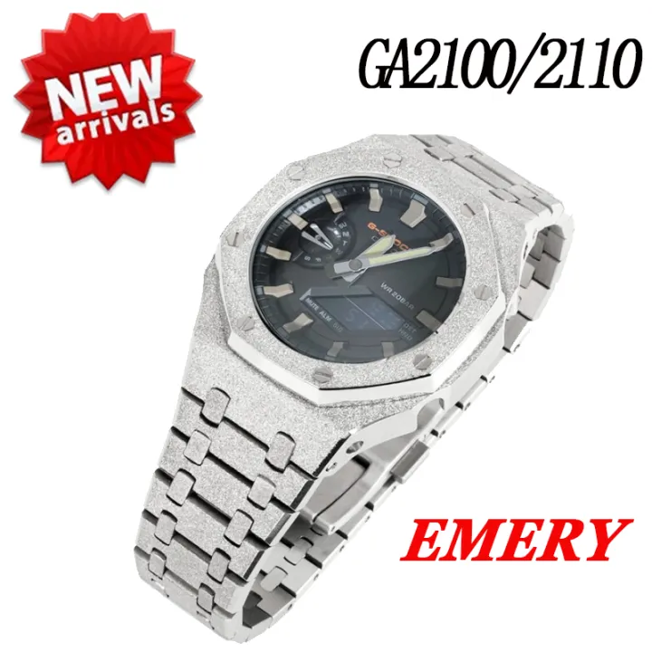 Casio Oak Mod Kit GA2100 Emery เหล็ก + Emery กรณี3rd Generation สาย ...