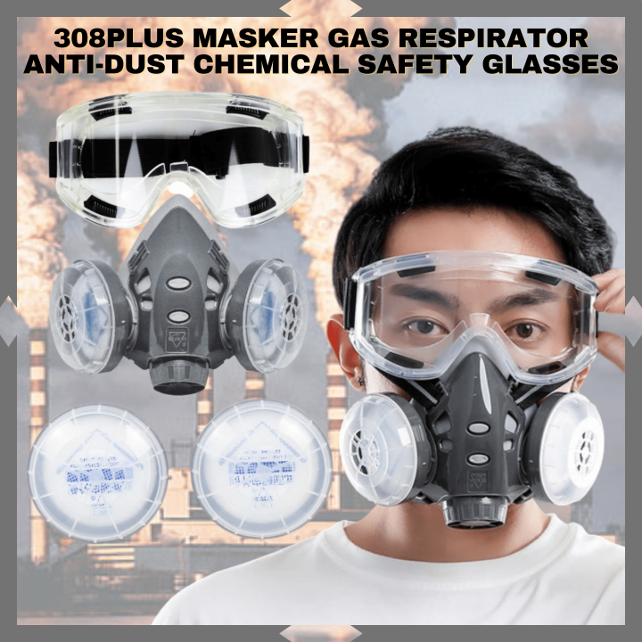 READY STOCK 308Plus Masker Gas Respirator Anti-Dust Chemical Safety ...