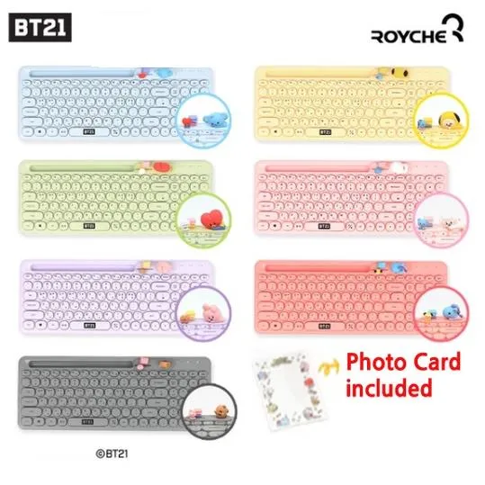 BTS BT21 Official LITTLE Buddy Baby Bluetooth Keyboard 2.4Ghz Wireless Keyboard ROYCHE | Lazada ...