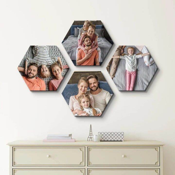 Frame Bingkai Cetak Foto Segi Enam Octagon Custom Walldecor Photowall ...