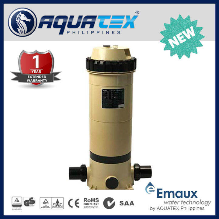 EMAUX Pool Chlorine Tablets Inline Feeder - Automatic Pool Chlorinator ...