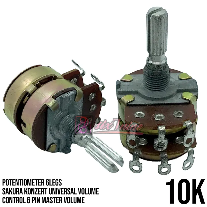 Universal Volume Control 10K Stereo 6 pin Sakura Konzert 6 legs ...