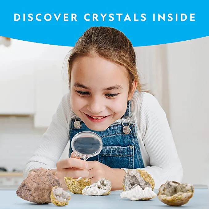 NATIONAL GEOGRAPHIC Break Open 10 Premium Geodes – Includes Goggles ...