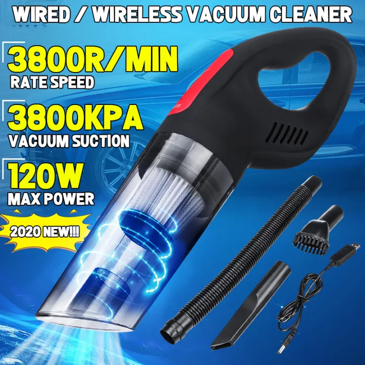 เครื่องดูดฝุ่นรถยนต์แบบไร้สาย/มีสาย120วัตต์3500Pa,เครื่องดูดฝุ่นมือถือ ...