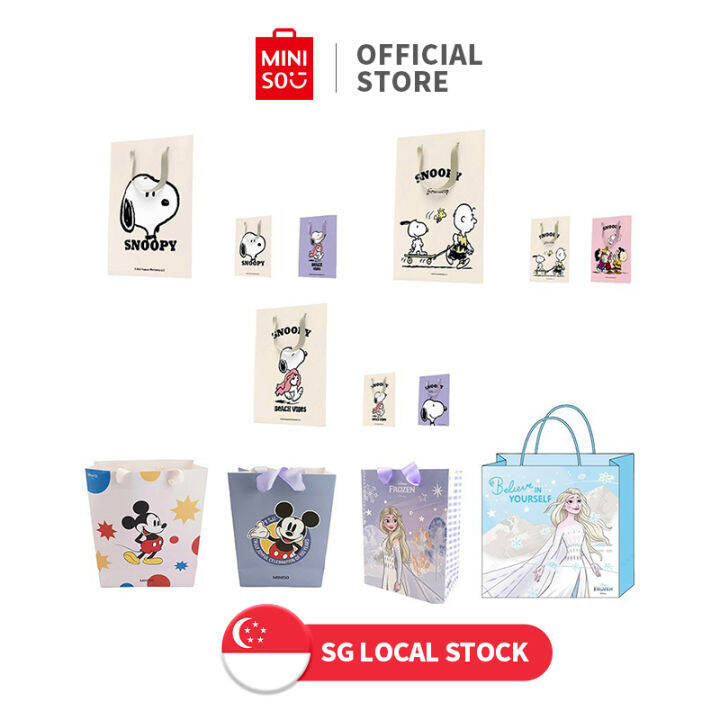 MINISO Travel Collection Gift Bags (Snoopy, Disney, Frozen) | Lazada ...