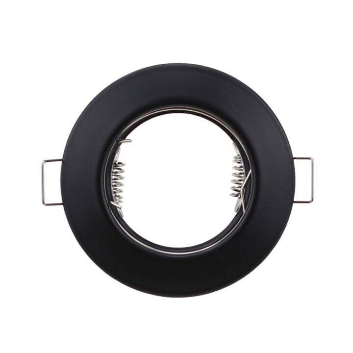 Black White Round Recessed LED Ceiling Light Frame MR16 GU10 Bulb ...