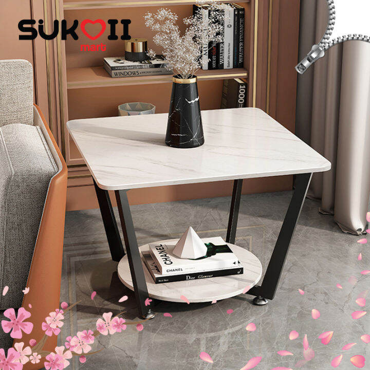 SKOI 2 Layer Coffee Table Living Room Small Tea Side Table Modern Small ...