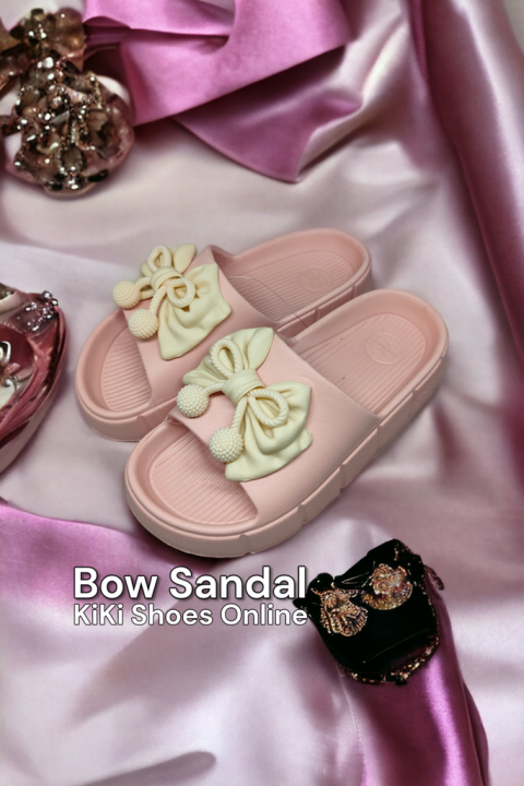 KiKi Shoes - รองเท้าแตะผู้หญิง แบบสวม แฟชั่นสไตล์เกาหลี โบว์ใหญ่ ยี่ห้อ ...