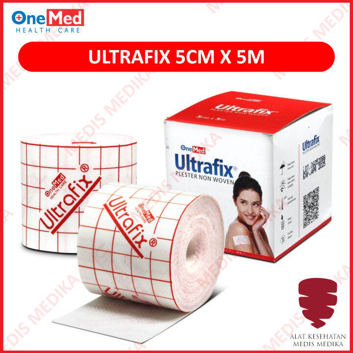Plester Ultrafix 5 cm x 5 m Onemed Perban Penutup Luka Non Woven Roll ...