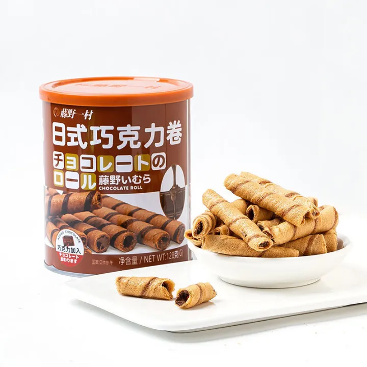 Melundo Chocolate Egg Roll Wafer Pastry Filled Roll Sandwich Biscuits ...