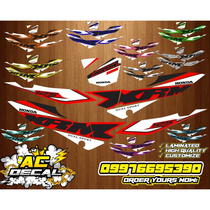 Sticker Motorcycle Design Honda XRM 125 Stock Decal Design #2 High ...