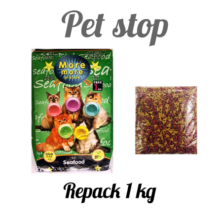 MORE MORE (SEAFOOD) CAT FOOD 1KG REPACK | Lazada