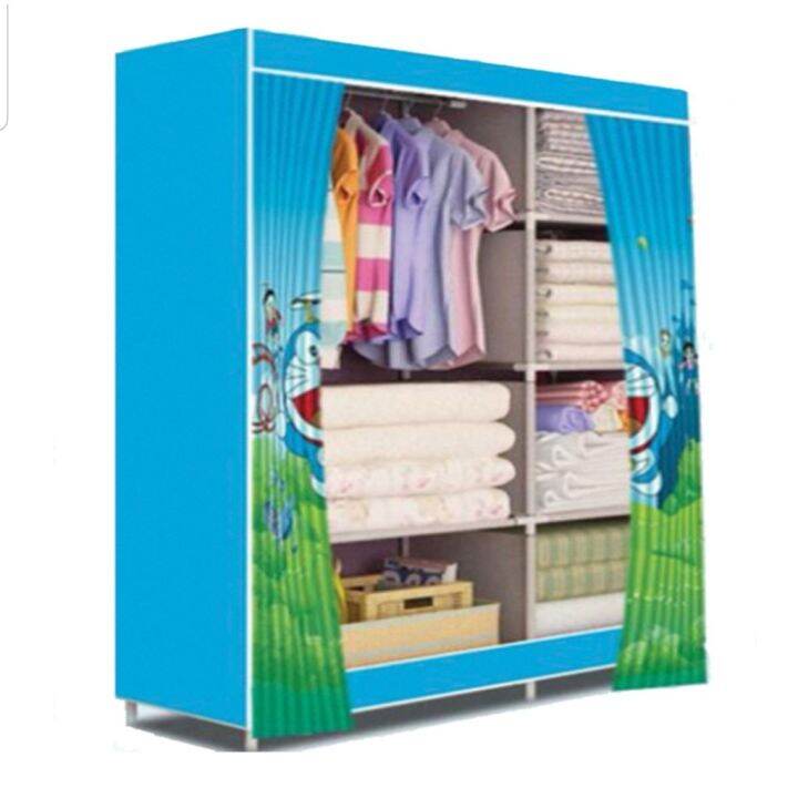 Lemari Pakaian 2 Sisi motif/ lemari portable Doraemon / Lemari Baju ...