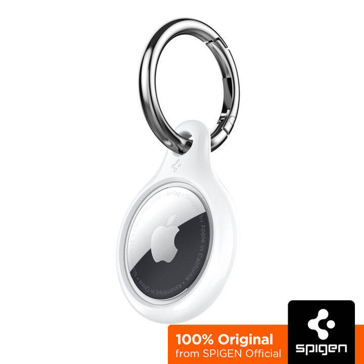 SPIGEN Case for AirTag Case [Ultra Hybrid : White] Sleek & Simple Case ...