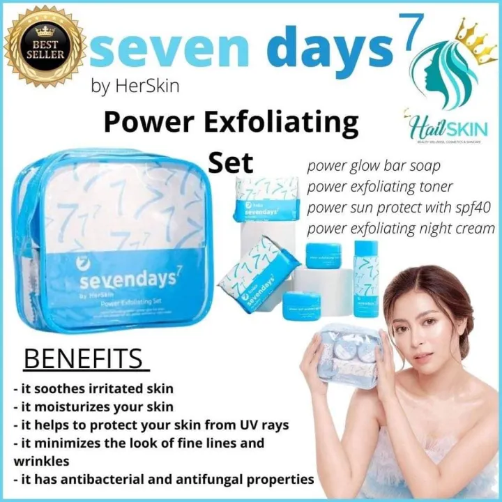 Seven Days, 7 Days, by Her SKin, Power Exfoliating Set, by Hail Skin ...