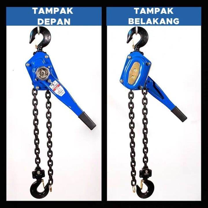 TUBRAX Lever Block Lifting Hoist Kapasitas 9 Ton x 6 meter Alat Kotrek Tangan Manual Rantai ...