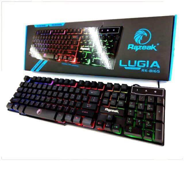 Razeak คีย์บอร์ดเกมส์มิ่ง Backlighted Gaming Keyboard รุ่น RK-8165 ...