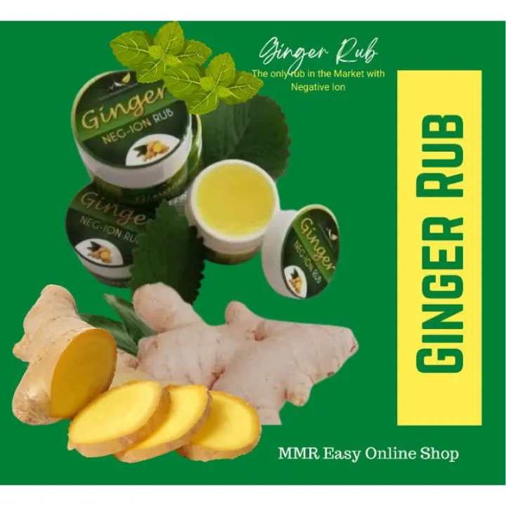 100% Original 25 grams Ginger Rub with Negative Ion Pain Reliever ...
