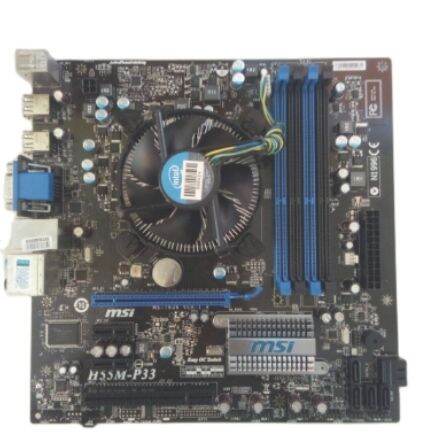 เมนบอร์ด พร้อม CPU i7-i5-i3 4คอร์ 8 เทรด แรงๆ พร้อมพัดลม+เมนบอร์ด Gigabyte MSI H55M-S2 Socket ...