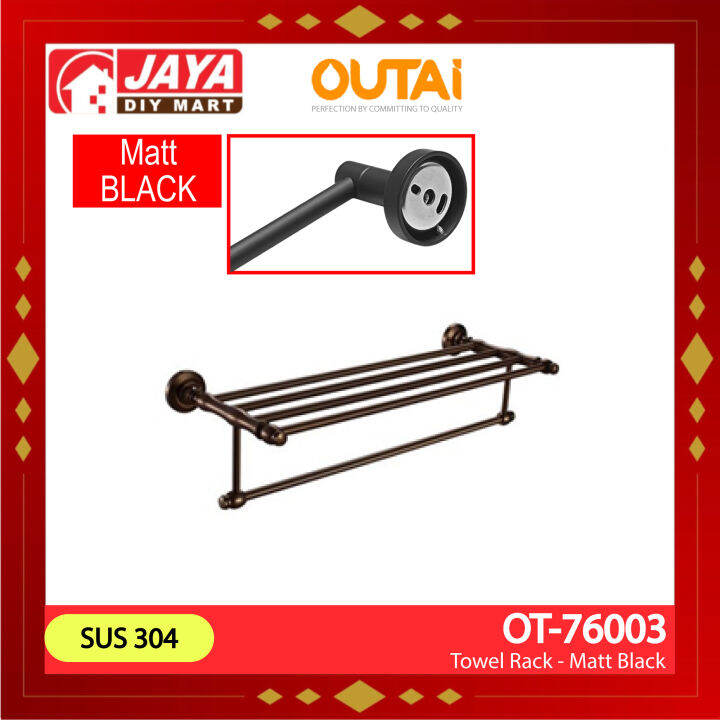 OUTAI OT-76003 TOWEL RACK ALUM BLACK JAYA DIY MART | Lazada