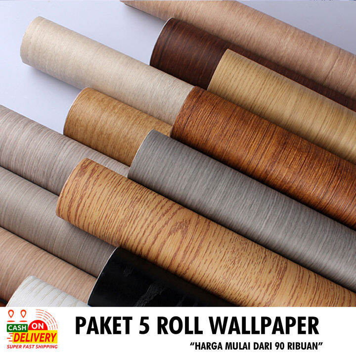 stiker dinding 4,5 meter promo 5 roll kamar / wallpaper dinding kamar ...