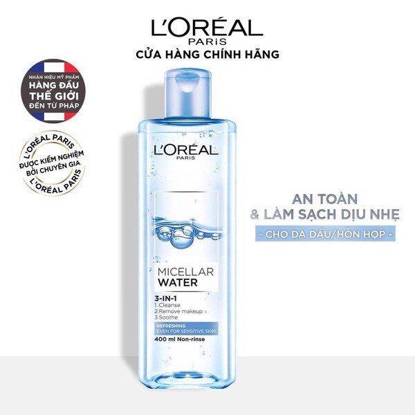 Nước Tẩy Trang L'Oreal Tươi Mát Cho Da Dầu Da Hỗn Hợp Micellar Water 3-in-1 Refreshing Even For ...