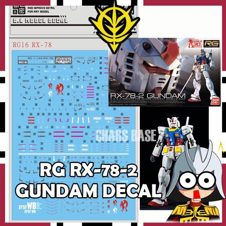 RG RX-78-2 DECAL DALIN DECAL RG16 | Lazada