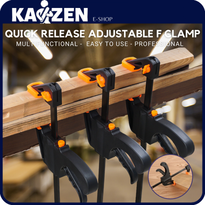 Quick Release 4" - 18" Quick Grip Adjustable F Clamp Quick Bar Clamp ...