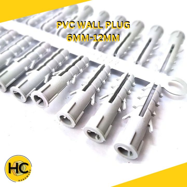 PVC Wall Plug 6MM 8MM 10MM 12MM 50PCS PER PACK | Lazada