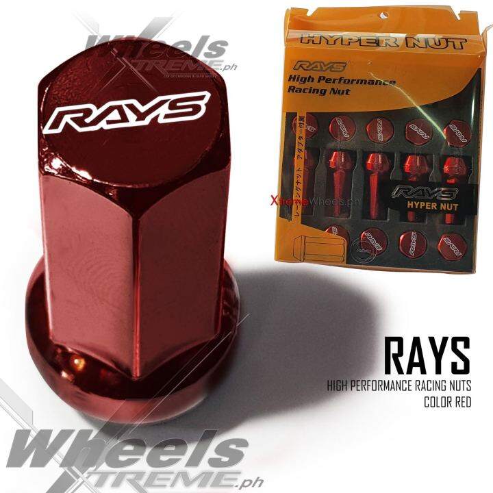 RED Rays Steel HYPER Wheel Lugnuts / lug nuts M12 x 1.5mm 20pcs w/ Hex Adaptor color | Lazada PH